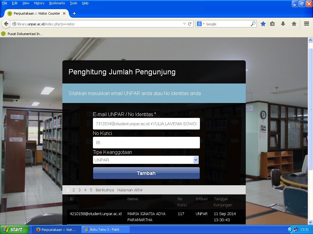 Buku Tamu - Perpustakaan